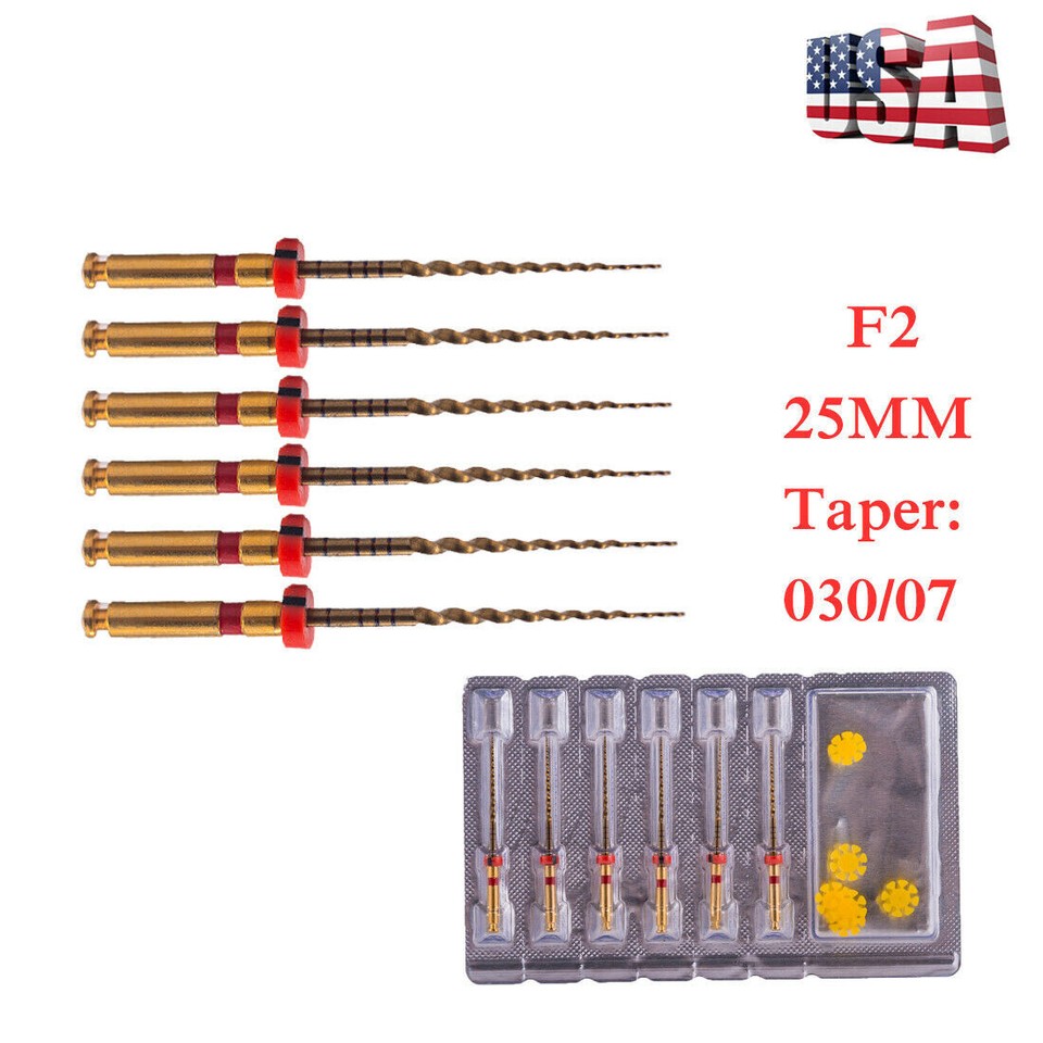 6Pc Dental Endo X-Pro Gold Taper Endodontic Niti Rotary Root Canal ...