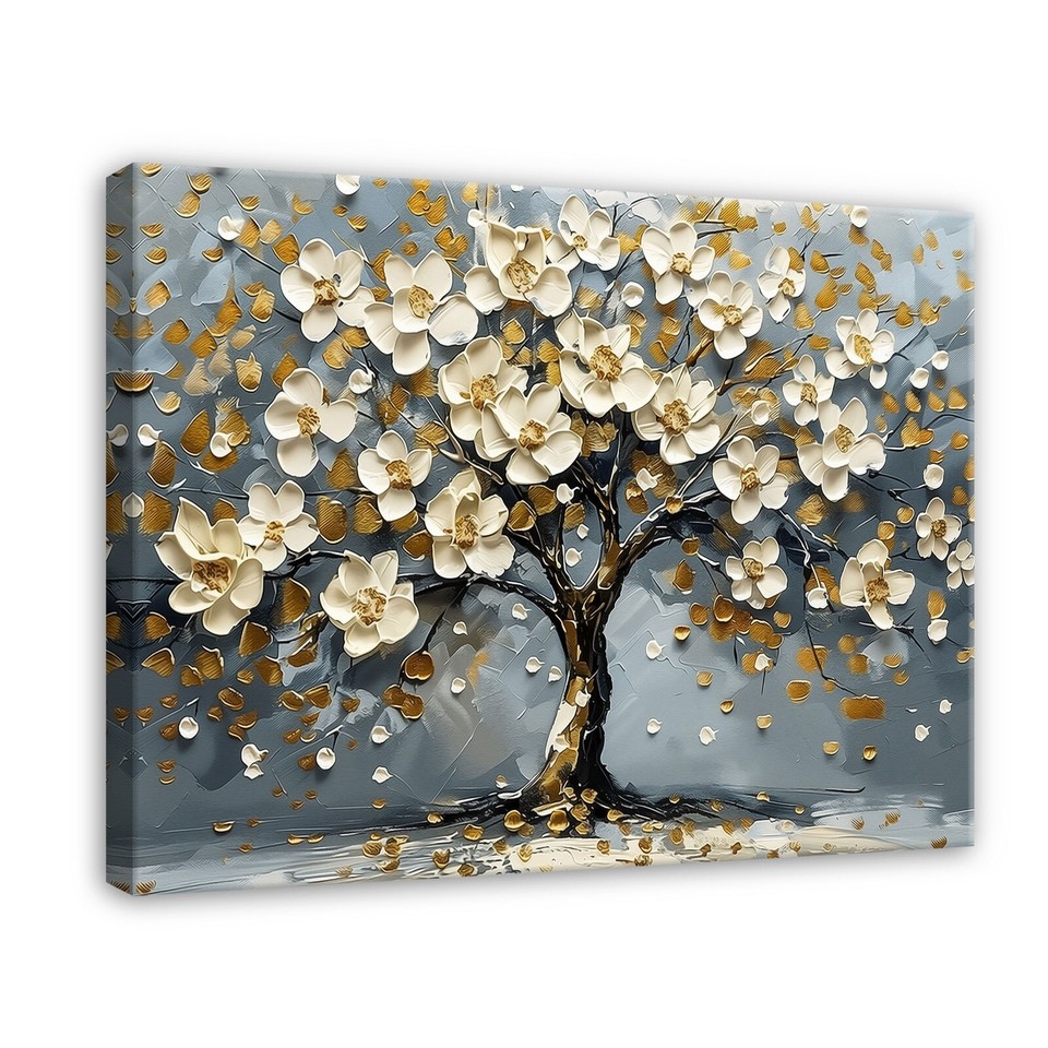 Leinwand Bilder Abstrakt Blumen XXL Modern Wohnzimmer Groß Leinwandbild ...