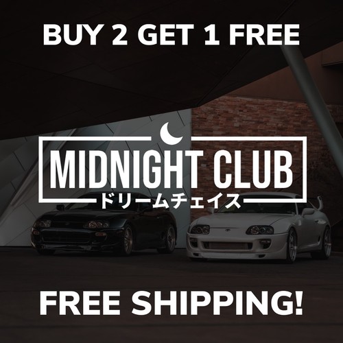MIDNIGHT CLUB VINYL sticker JDM Endless Nights Decal NIGT RUNNER | eBay
