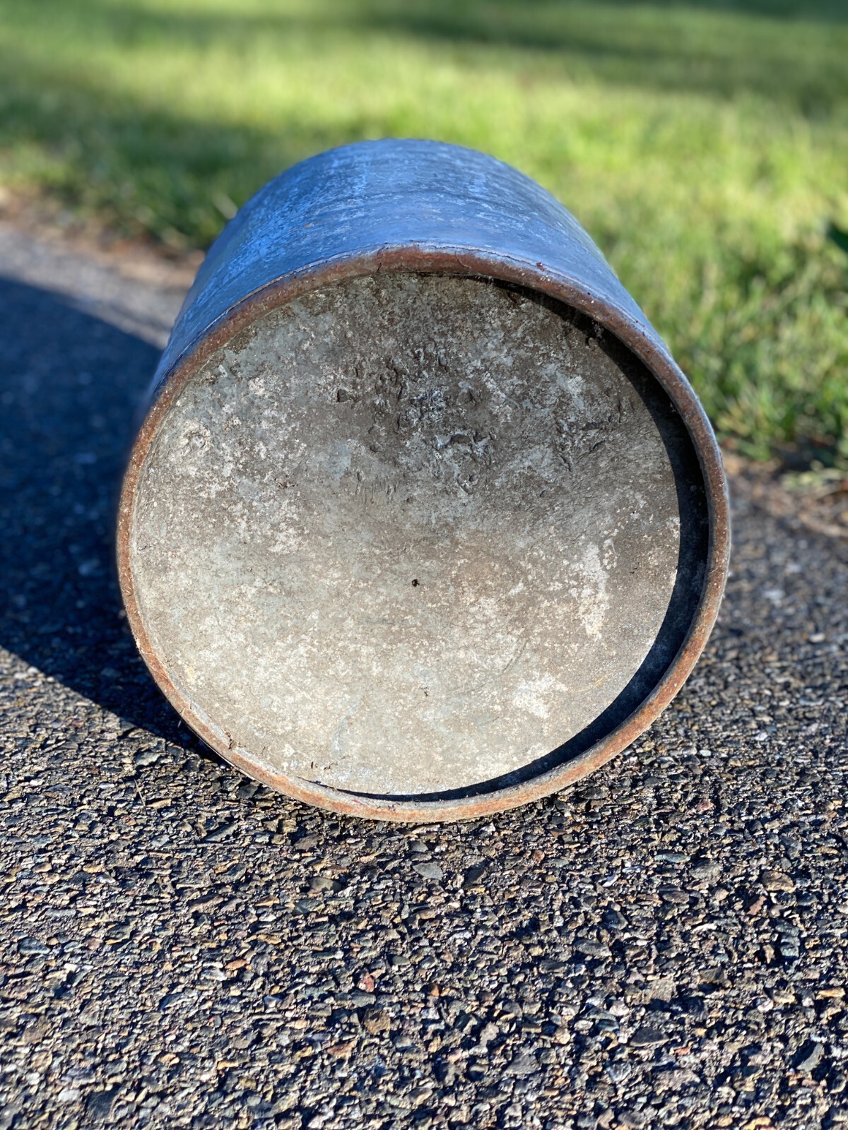 Vintage Shell 5 Gallon Liquid Rare Embossed Galvanized Oil Can & Lid ...