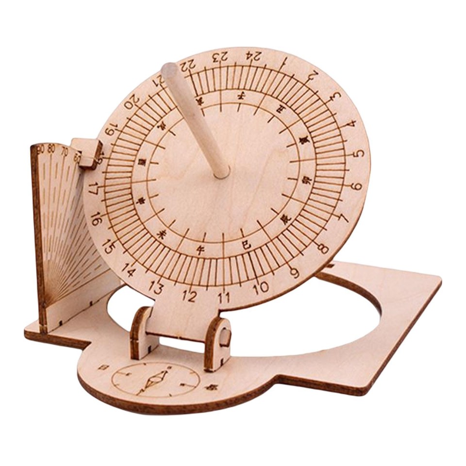 Equatorial Sundial DIY Wooden Building Kit Educational Toys Durable ...