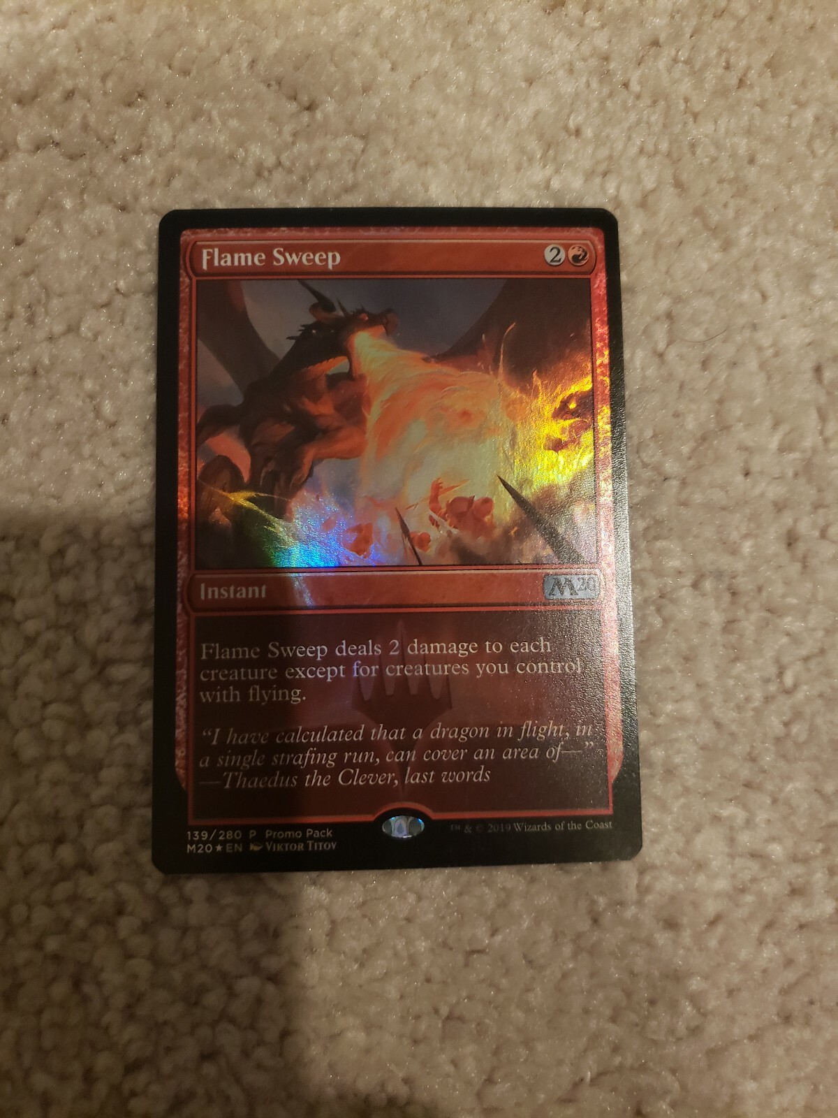 1x Flame Sweep Core Set 2020 PROMO PACK FOIL MTG Magic M20 x1 | eBay