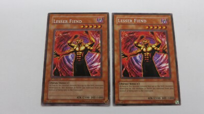2x ( 1x 1st / 1x UNL ) LESSER FIEND MONSTER LOD-003 RARE YUGIOH NM | eBay