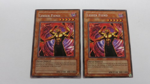 2x ( 1x 1st / 1x UNL ) LESSER FIEND MONSTER LOD-003 RARE YUGIOH NM | eBay
