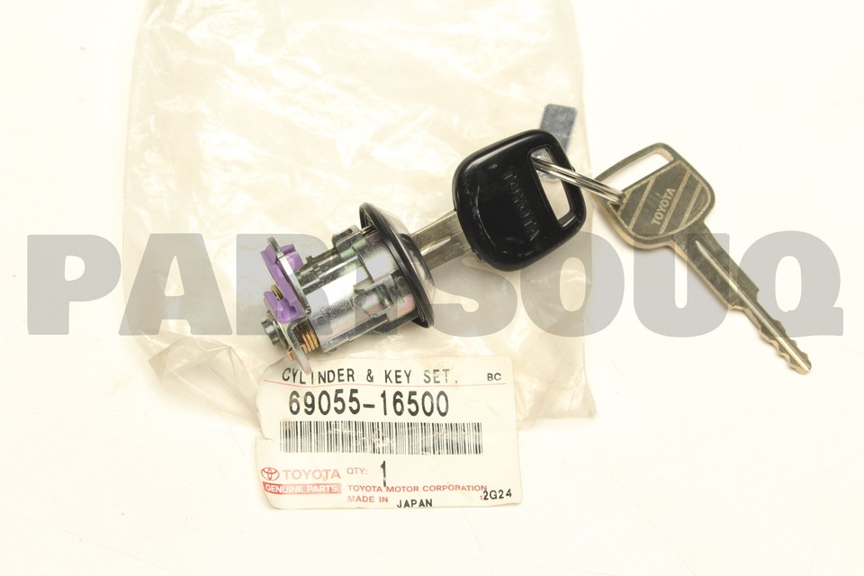 6905516500 Genuine Toyota CYLINDER & KEY SET, LUGGAGE COMPARTMENT LOCK ...