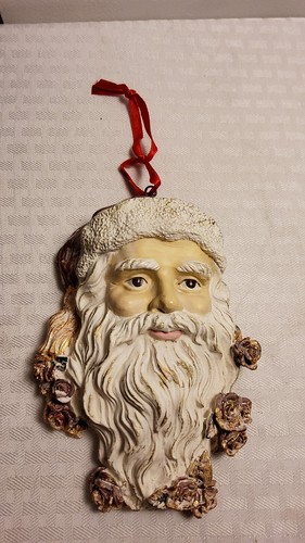 Vintage Plaster Molded Santa Christmas Ornament 6.75 In. Tall | eBay