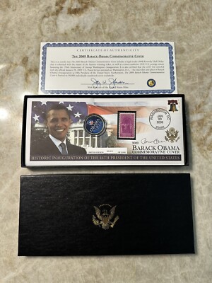 2009 Barack Obama Presidential Commemorative Cover Stamp USA Coin ...