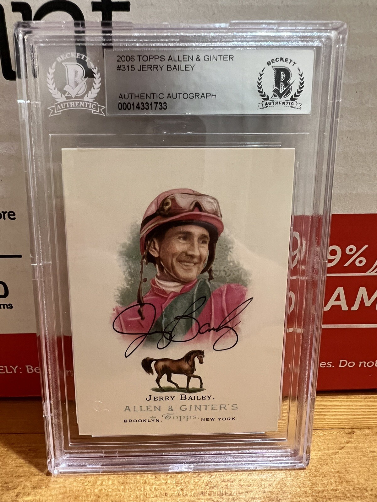 Jerry Bailey Signed Autograph 2006 Topps Allen & Ginter Beckett ...