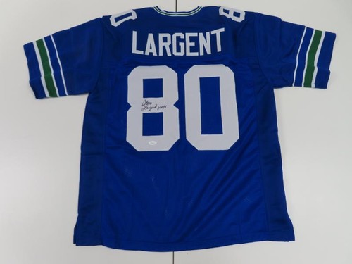 Steve Largent Inscription Signed Auto Autograph Replica Seahawks Jersey ...