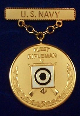 US Navy Rifle EIC Excellence In Competition Badge Medal, Gold, Fleet ...