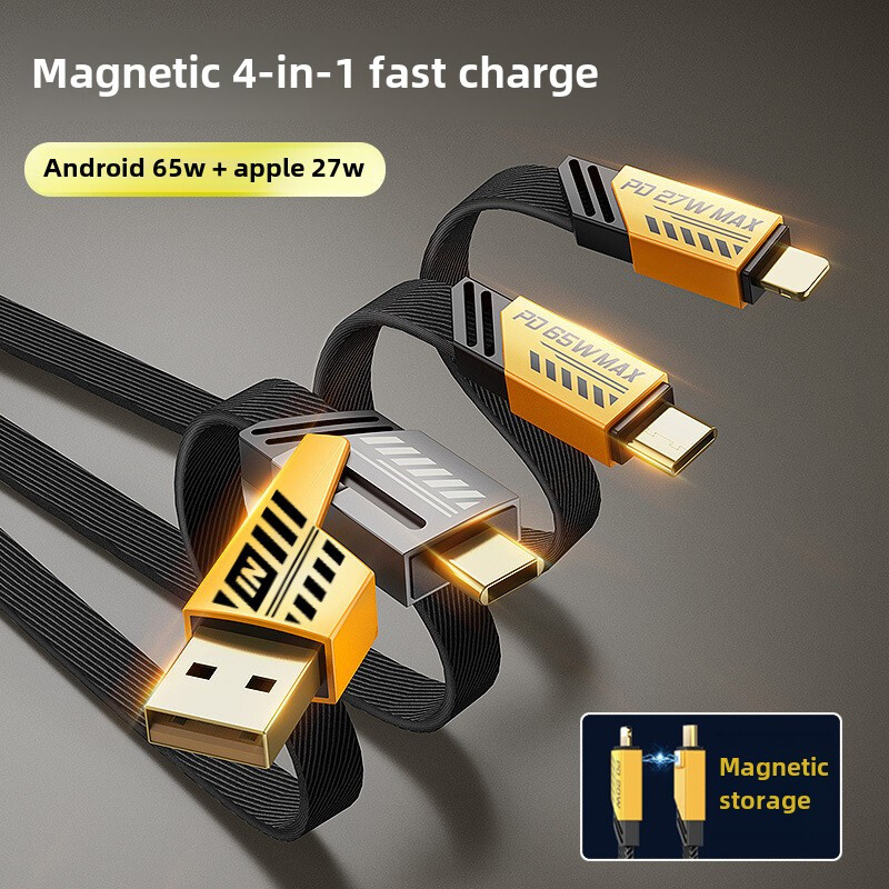 120W Fast Type C Wall Charger , 4-In-1 65W Super Fast Cable For Cell ...