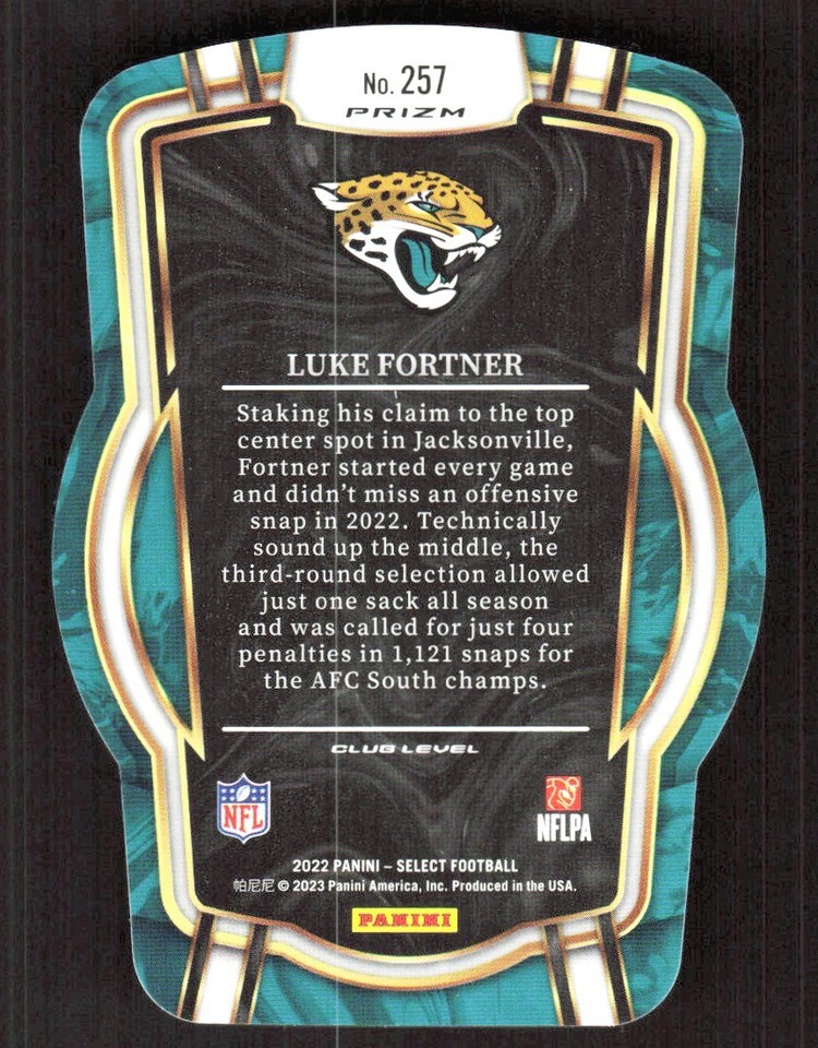 2022 1706E Panini Select RED WHITE BLUE PRIZM DIE-CUT Luke Fortner ...