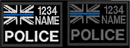 POLICE NAME TAG ID MORALE PATCH Official HOOK Personalised Custom Text ...