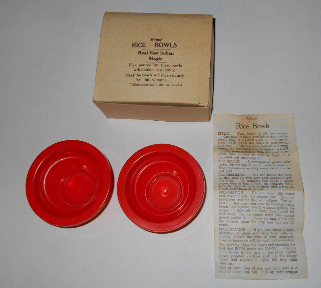 Vintage Magic Trick Adams Rice Bowls Real East Indian Magic In Original ...