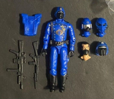 GI Joe Black Major Cobra Crimson Guard BLUE 1985 DECO RED Symbol BLACK ...