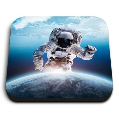 1x Square Fridge MDF Magnet Space Astronaut Planet Earth #63280 | eBay