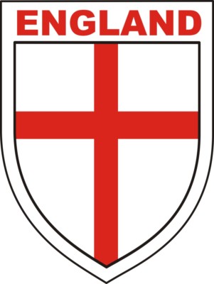 ENGLAND CAR WINDOW STICKER "SHIELD" - Cross of St George Flag ...