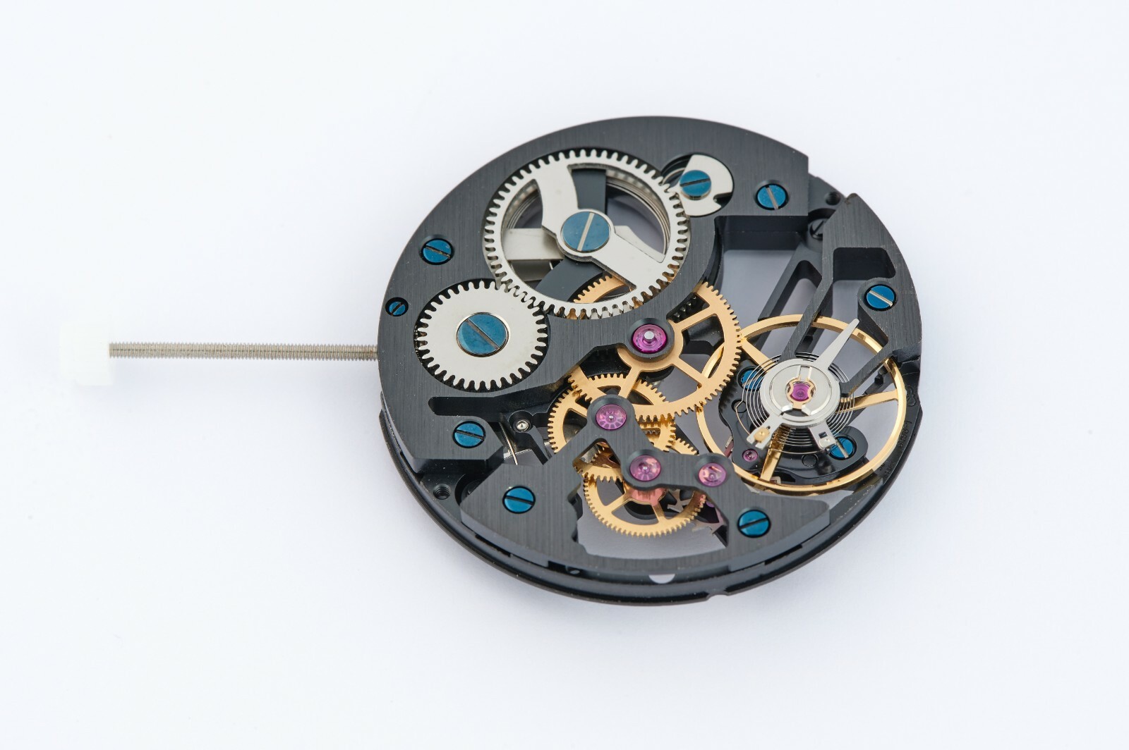 ETA movement werk Unitas Mouvement 6498-1 skeleton black PVD squelette ...