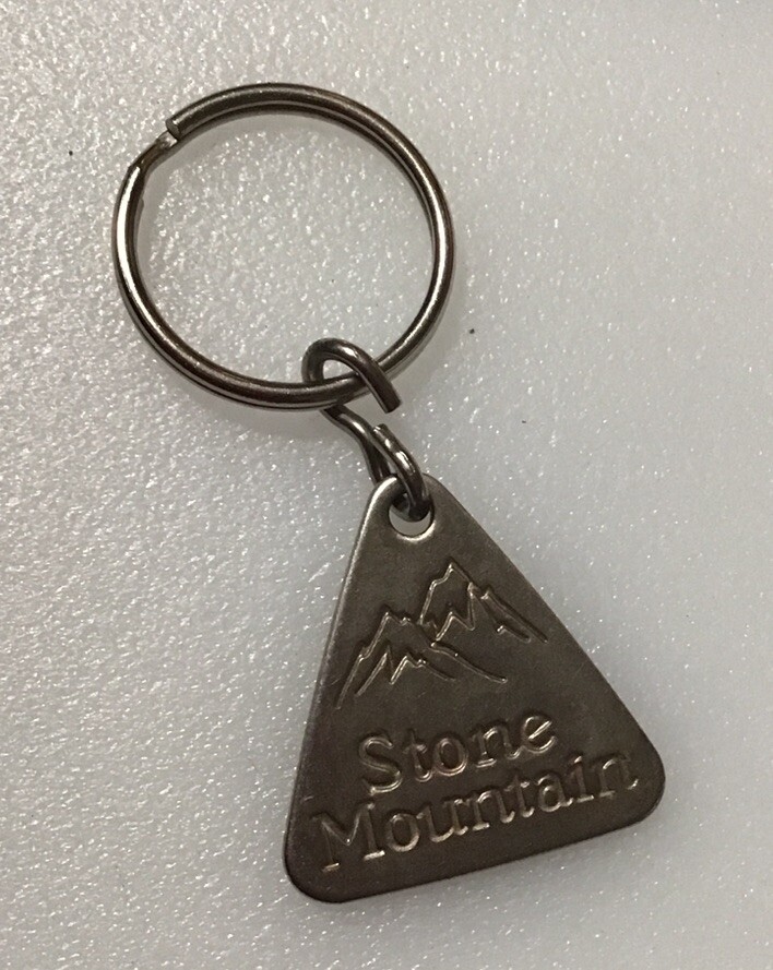 STONE MOUNTAIN TRIANGLE METAL KEY FOB BAG CHARM KEYCHAIN | eBay