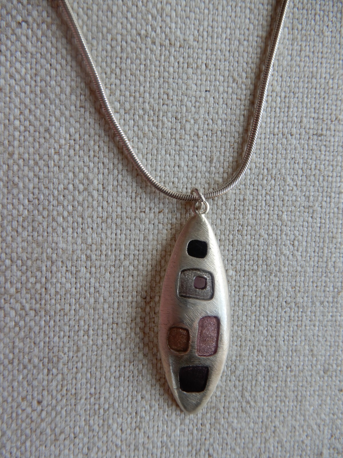 VINTAGE ARTISAN SIGNED "MICHOU" MCM 925 STERLING SILVER ENAMELED ...