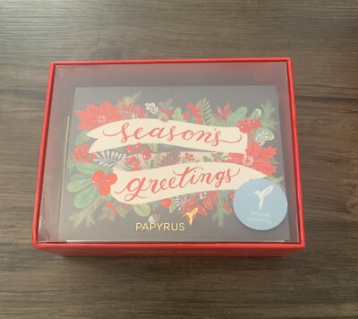 Papyrus Boxed Holiday Christmas Cards, Seasons Greetings, 20 Count | eBay