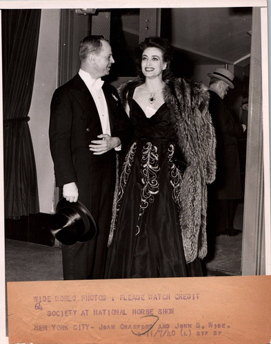 HOLLYWOOD BEAUTY JOAN CRAWFORD + JOHN WISE STUNNING PORTRAIT 1940 Photo ...