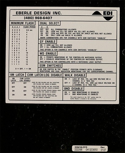 EDI Eberle Design Inc. SSM18LEPR Conflict Monitor Controller | eBay