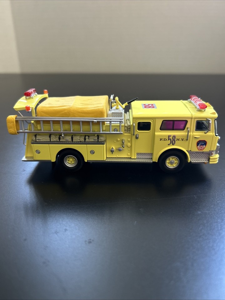 Code 3 FDNY Mack CF Pumper 58 Yellow Preowned No Box | eBay