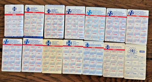 Lot of 14 Vintage Santa Fe Railroad Pocket Wallet Advertising Calendars ...