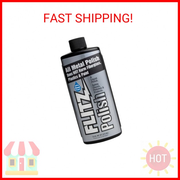 FLITZ Multi Purpose Metal Polish Liquid - 7.6oz USA-Made Tarnish ...