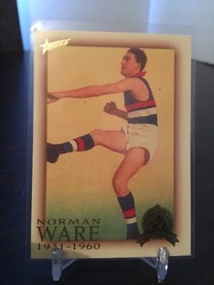 AFL Select XL 2003 Norman Ware Footscray Hall Of Fame Card. | eBay ...