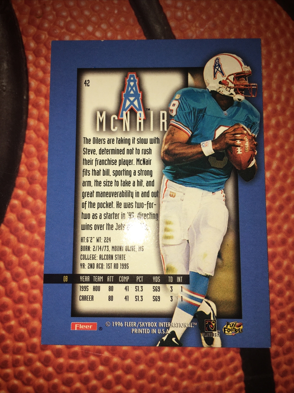 1996 Fleer Ultra Sensations - Rainbow #42 Steve McNair for sale online ...