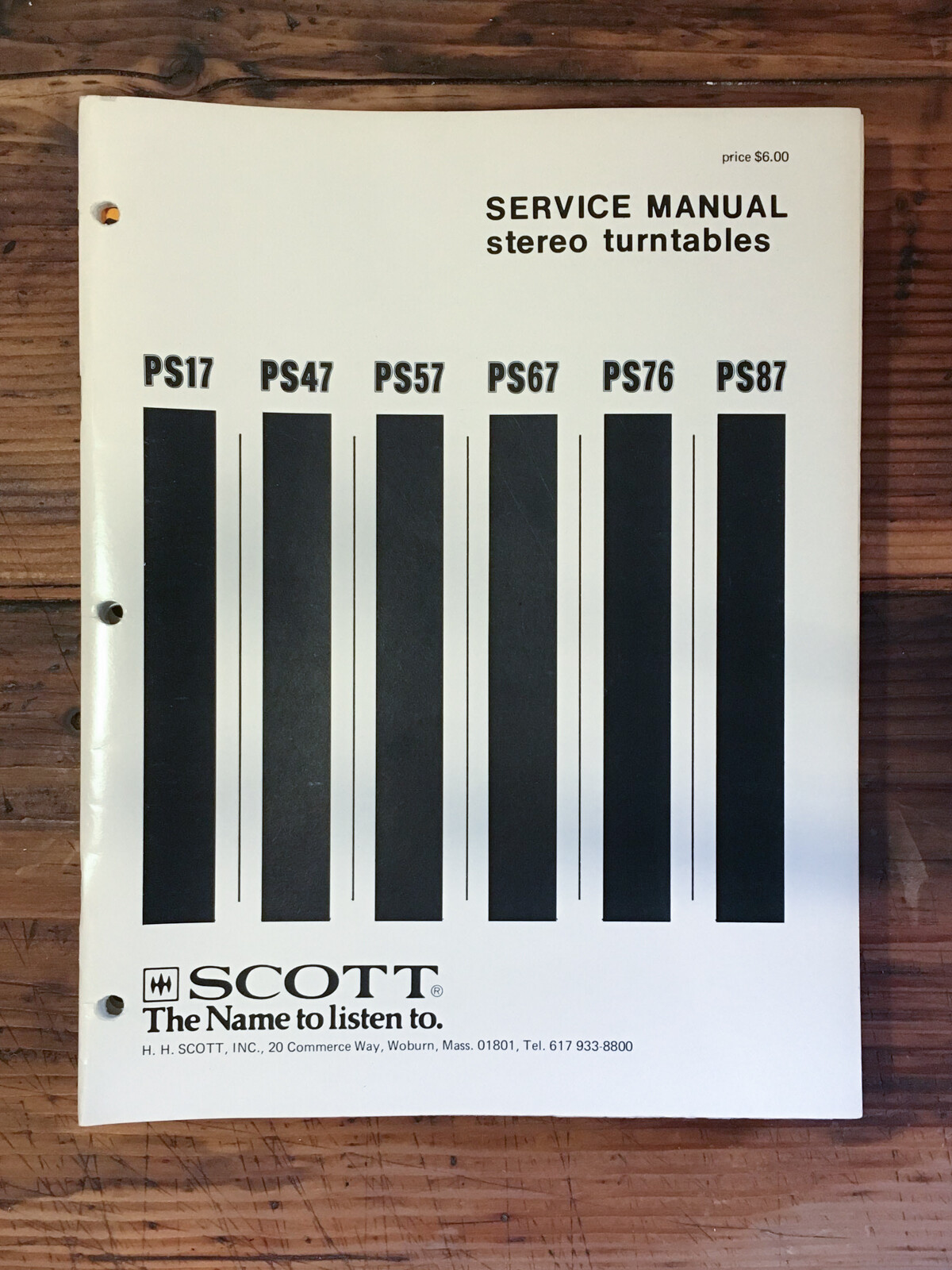Scott PS17 PS47 PS57 PS67 PS76 PS87 Record Player Service Manual ...