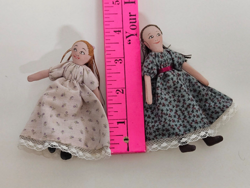 2 SUPER RARE KITH & KIN girl Dolls BARBARA GRAFF Dollhouse Miniatures ...