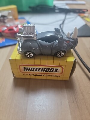 Matchbox 1993 Superfast MB 53 Rhino Rod Gray w/ Yellow Vintage Style ...