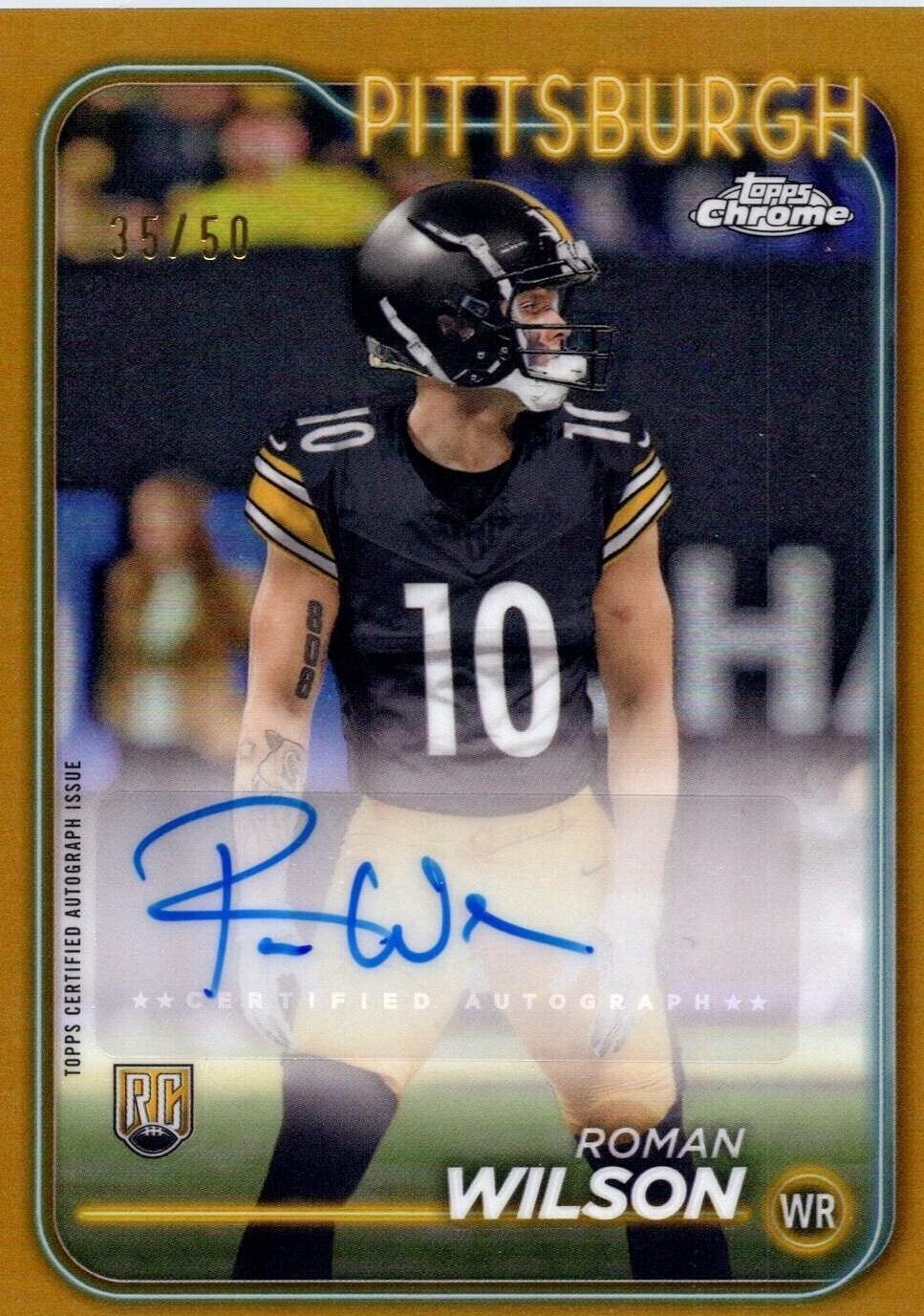 2024 Topps Chrome - Rookie Autographs Roman Wilson #RA-RWI Gold ...
