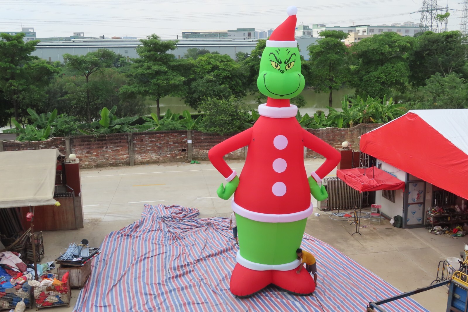 30FT Inflatable Christmas Grinch Xmas Holiday Decoration W/Fan In Stock ...