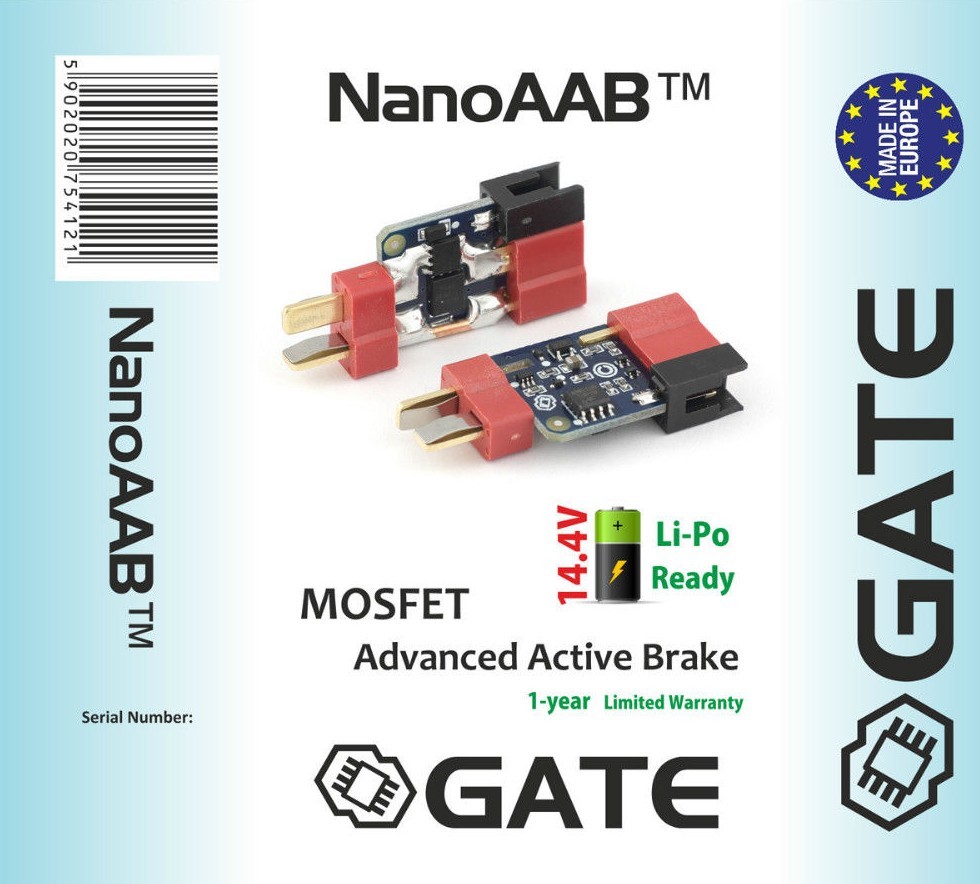 Mosfet GATE ELECTRONICS Nano AAB Lipo airsoft ACTIVE BREAK AIRSOFT AEG ...