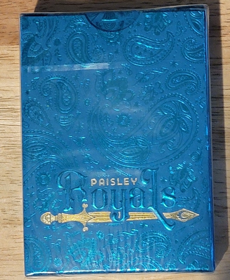 Paisley Royals Teal Playing Cards Poker Size Deck USPCC Custom Limited ...