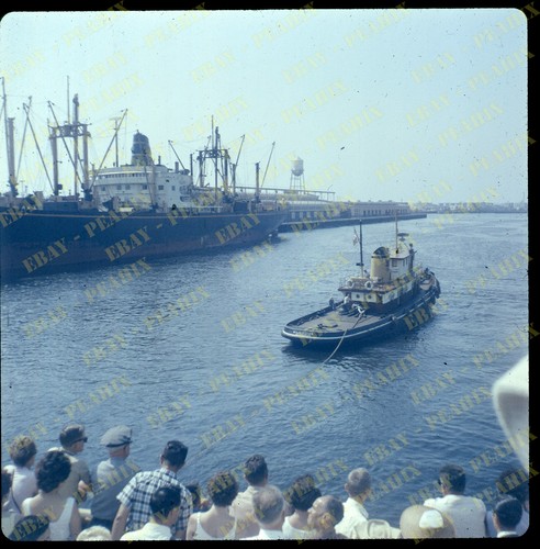(N56) Vintage 1961 120 Medium Format Slide Photo - WILMINGTON TUGBOAT ...