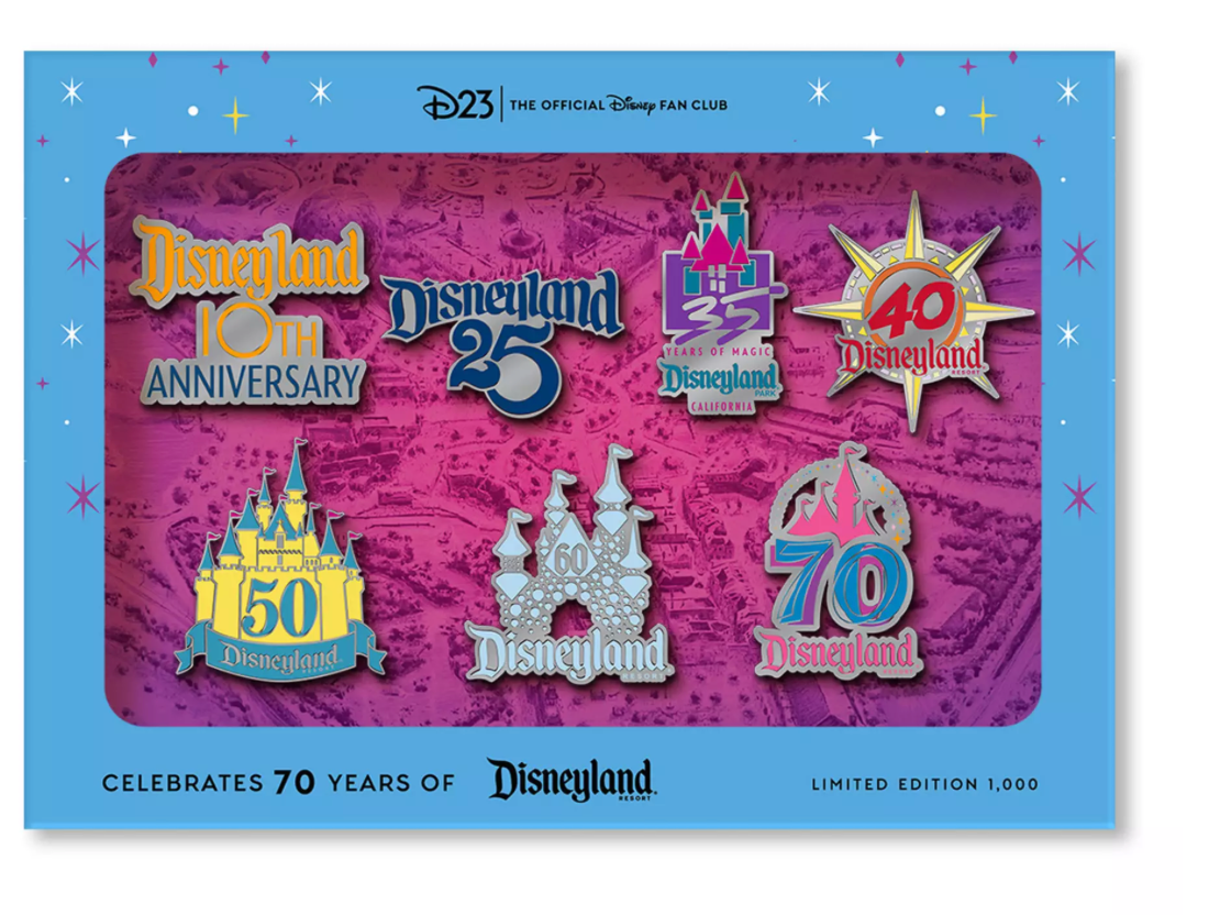 CONFIRMED D23 Exclusive Disneyland 70th Anniversary Legacy Pin Set ...