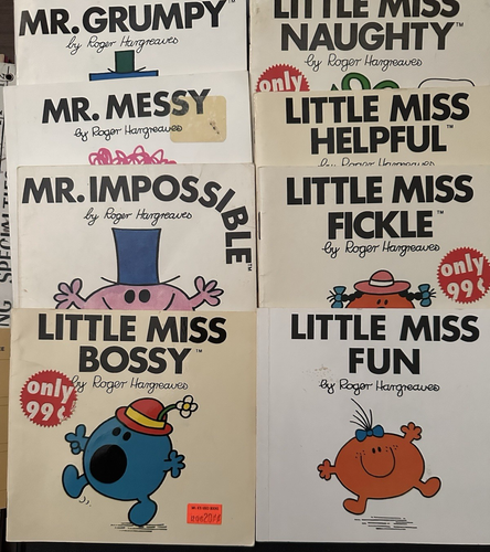 LOT 8 LITTLE MISS AND MR. BOOKS MR. GRUMPY MESSY IMPOSSIBLE MISS BOSSY ...