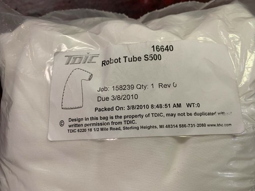 TDIC ROBOT TUBE COVER S500 16640 - NEW IN BAG | eBay