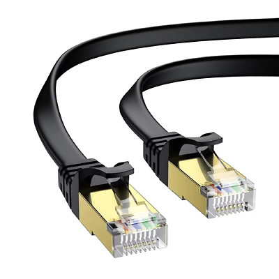 DSL LAN Kabel Cat 8 Internet Netzwerk Flachkabel Ethernent SFTP RJ45 0 ...