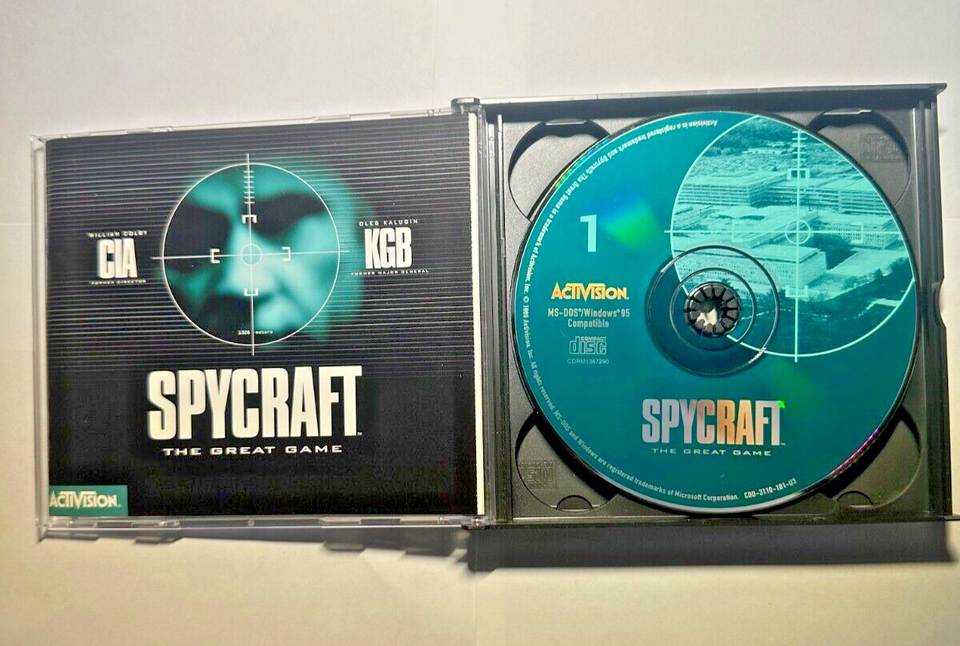 SpyCraft: The Great Game (PC, 1996) Activision MS-DOS Windows 95 CD-ROM ...