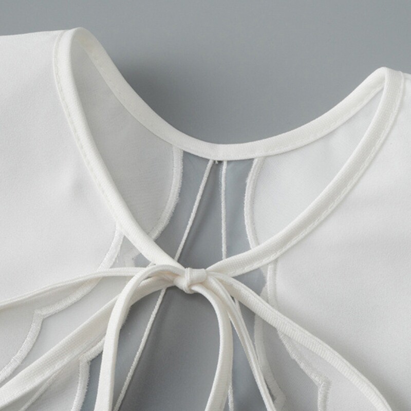 Women False Collar Elegant Fake Collar Shawl Sweet Detachable Lace Up ...