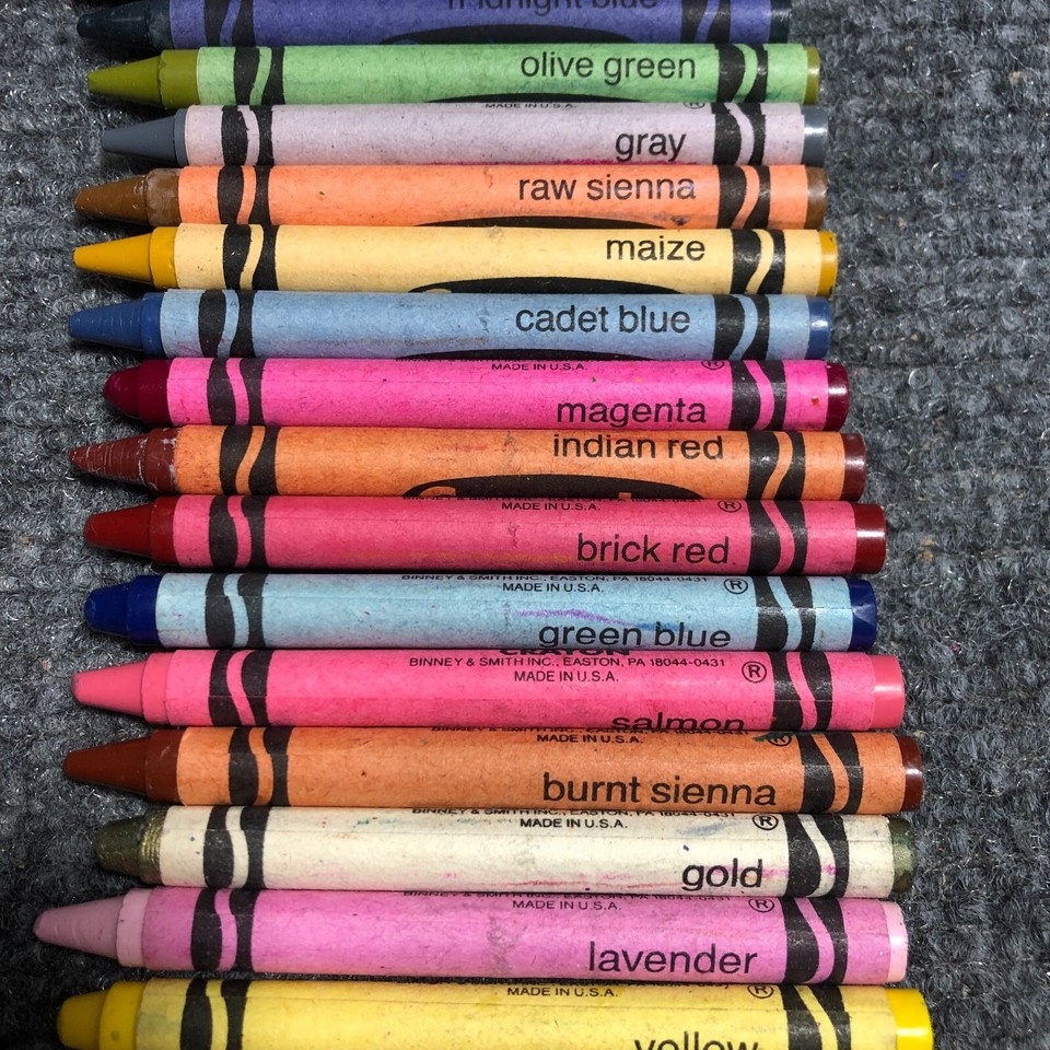 Box of 64 Crayola Crayons with Built-In Sharpener 1988 - 9 Retired ...