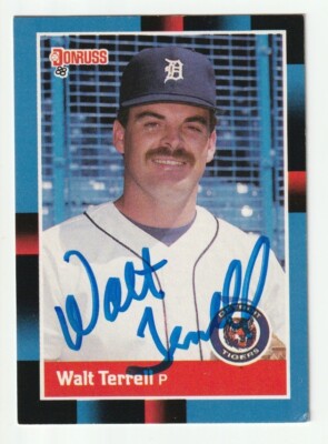 Walt Terrell Signed 1988 Donruss Card #91 Auto Detroit Tigers Autograph ...