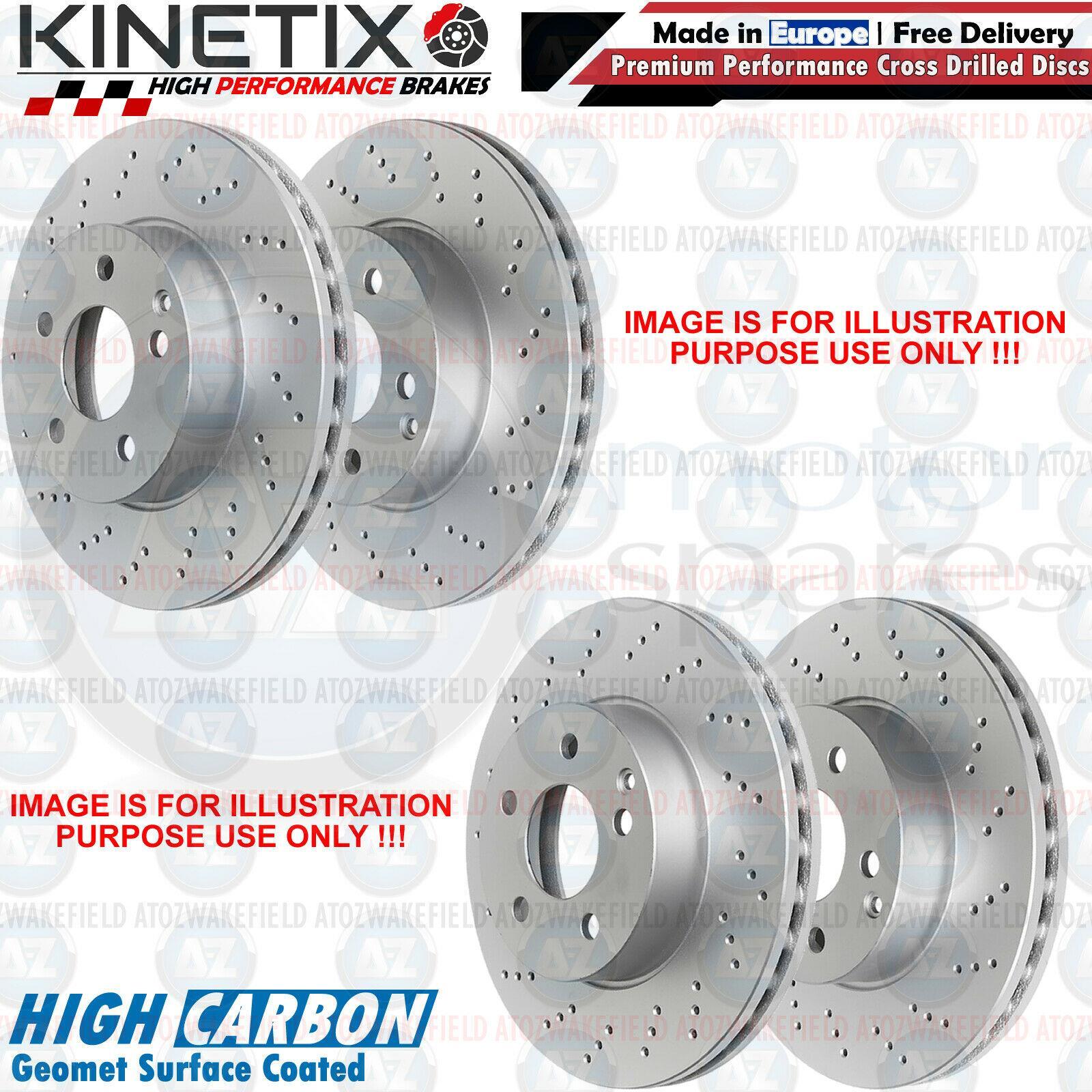 FOR MERCEDES G55 G63 AMG FRONT REAR CROSS DRILLED BRAKE DISCS 350mm ...
