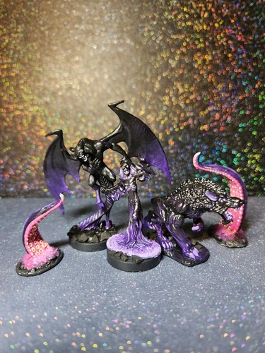 Hand Painted Reaper Bones Shadow Demon Ghost Wolf and Spell Effect Set ...